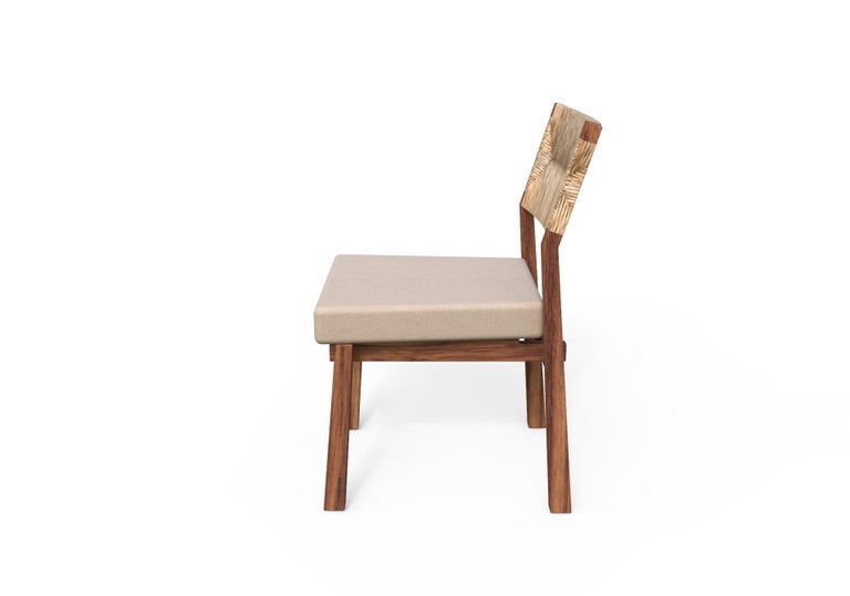 Lago Dining Chair with Natural Palm Fiber Back, Contemporary Mexican ...