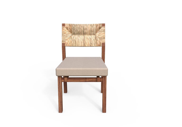 Lago Dining Chair with Natural Palm Fiber Back, Contemporary Mexican ...