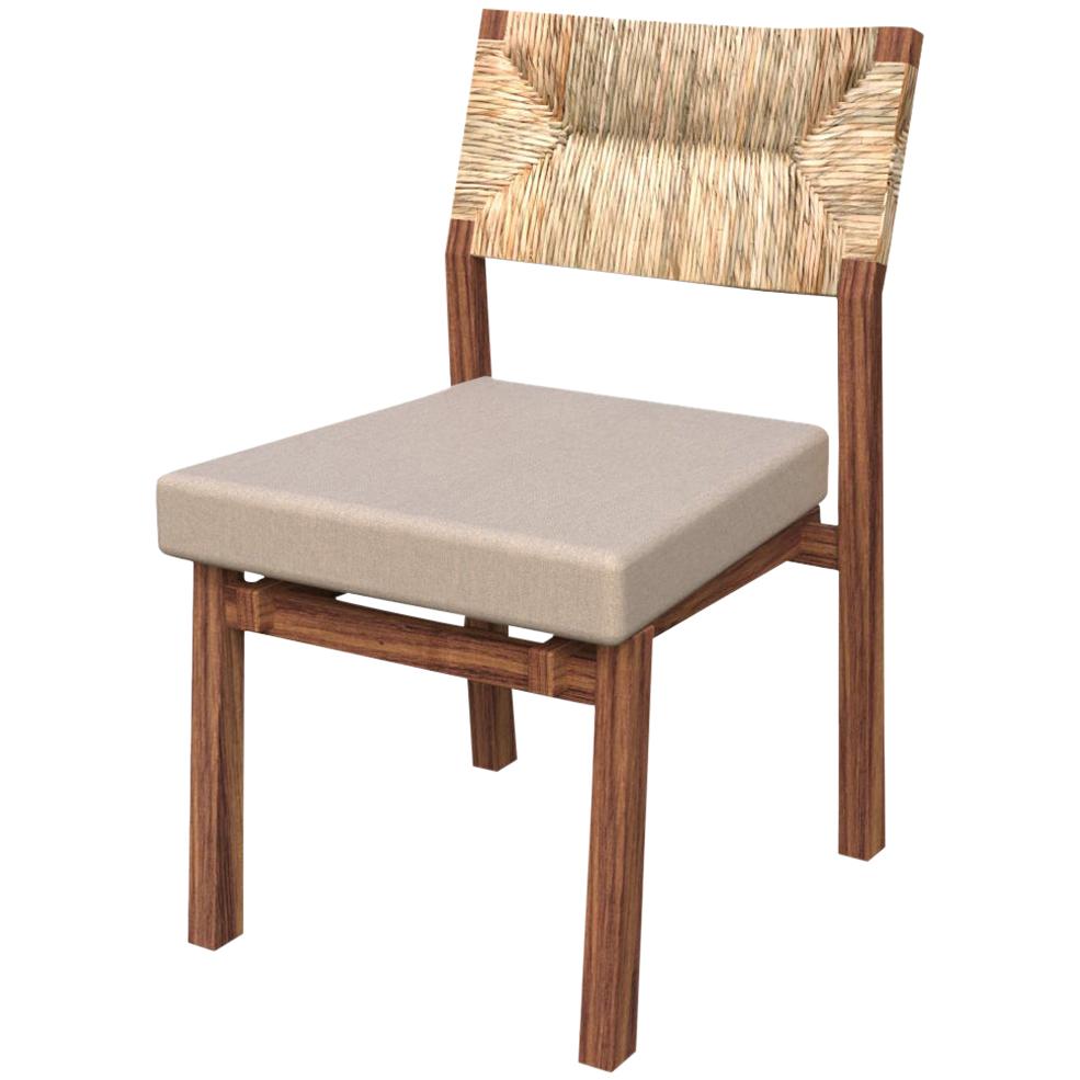 Lago Dining Chair with Natural Palm Fiber Back, Contemporary Mexican ...
