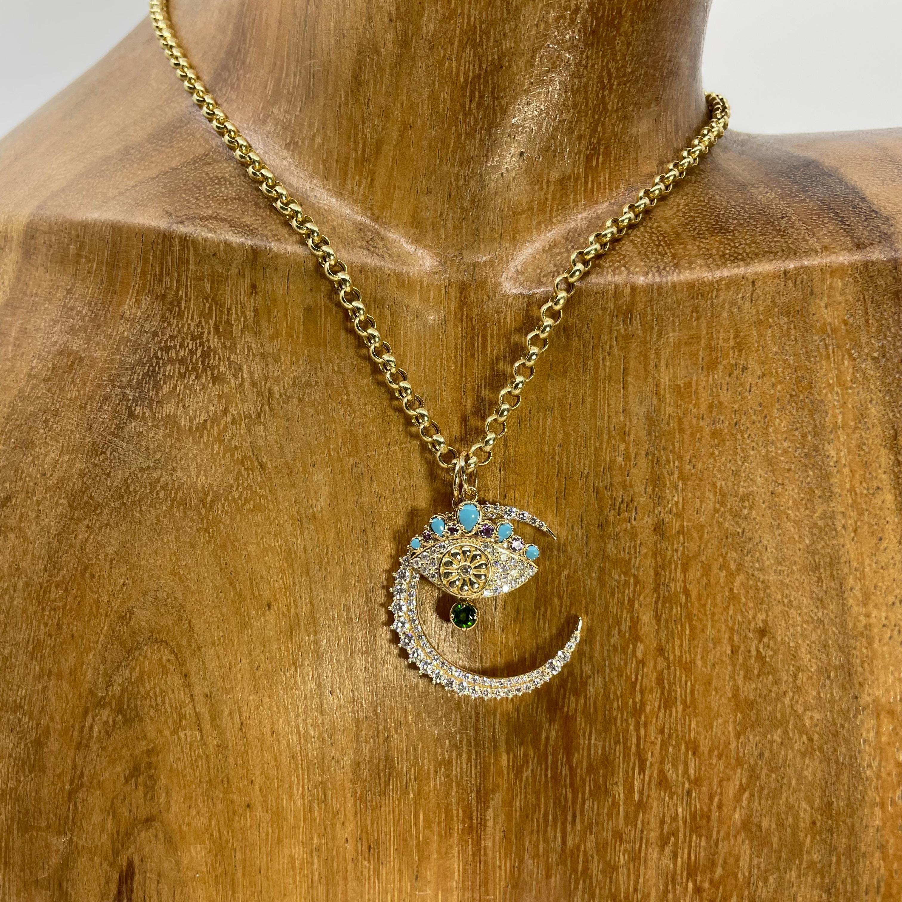 Lagoon Jewels Biggest Diamond Crescent Moon Charm For Sale at 1stDibs ...