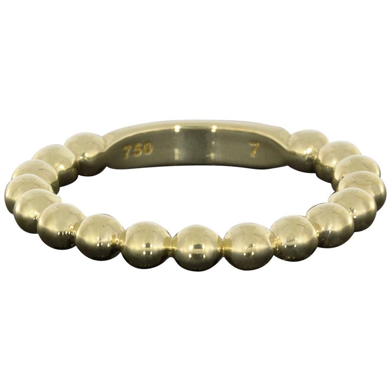 Lagos Stacking 'Stackable' Yellow Gold Beaded Caviar Fashion Ring at ...