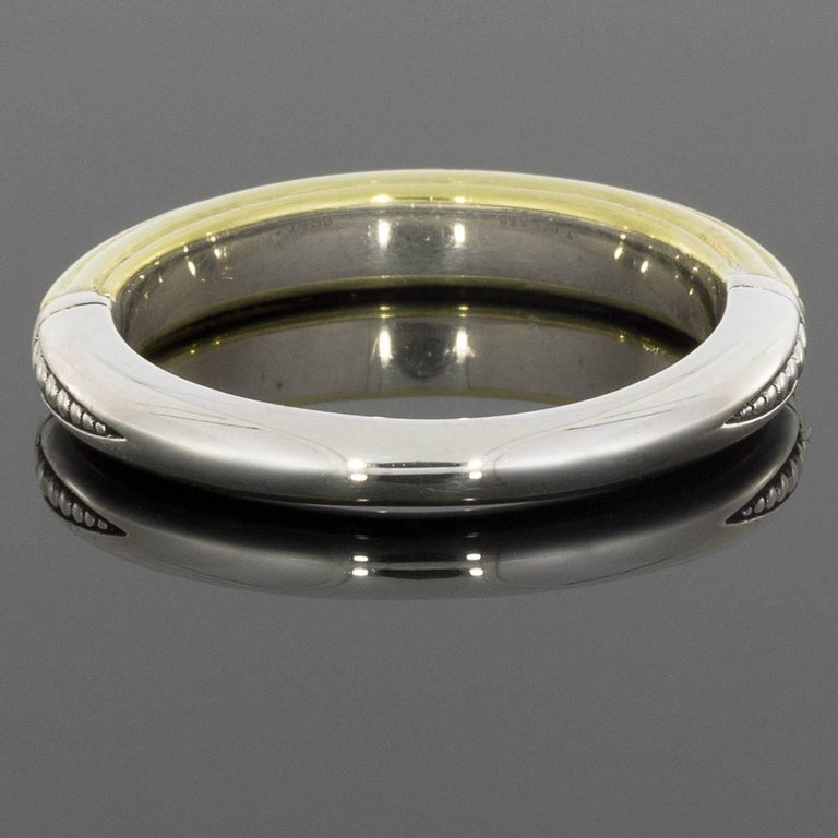 Lagos Yellow Gold and Sterling Silver Signature Caviar Fluted Stack ...