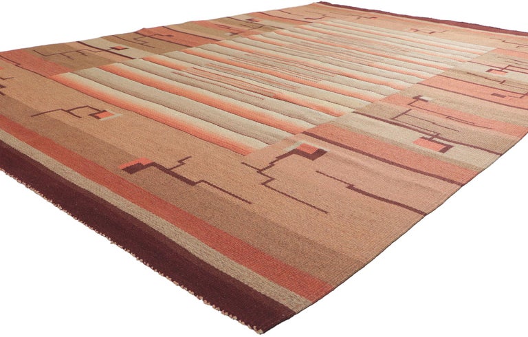 Laila Karttunen Finnish Flatweave Rug for Kiikan Mattokutomo, 1930s For ...