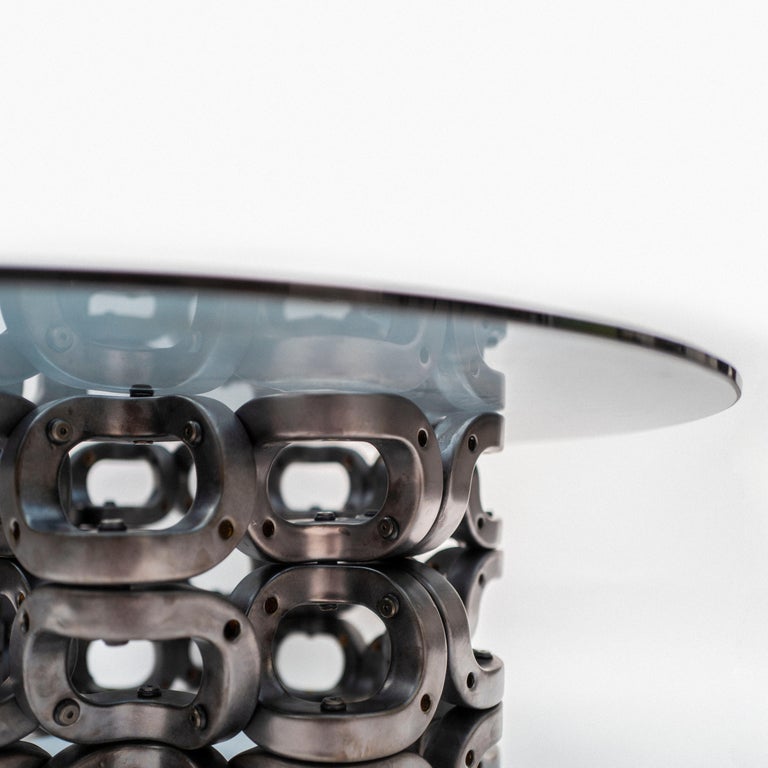 Laila; Modular Geometric Contemporary Ceramic and Glass Table by Pedro ...