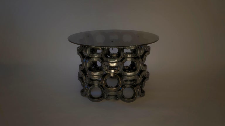 Laila; Modular Geometric Contemporary Ceramic and Glass Table by Pedro ...