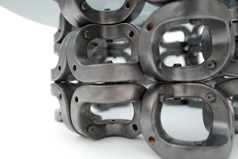 Laila; Modular Geometric Contemporary Ceramic and Glass Table by Pedro ...