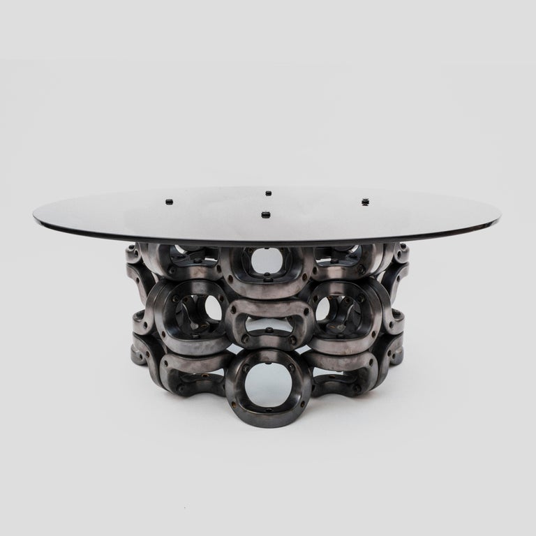 Laila; Modular Geometric Contemporary Ceramic and Glass Table by Pedro ...