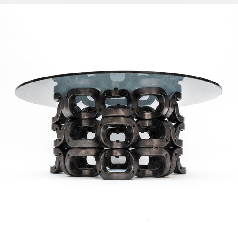 Laila; Modular Geometric Contemporary Ceramic and Glass Table by Pedro ...