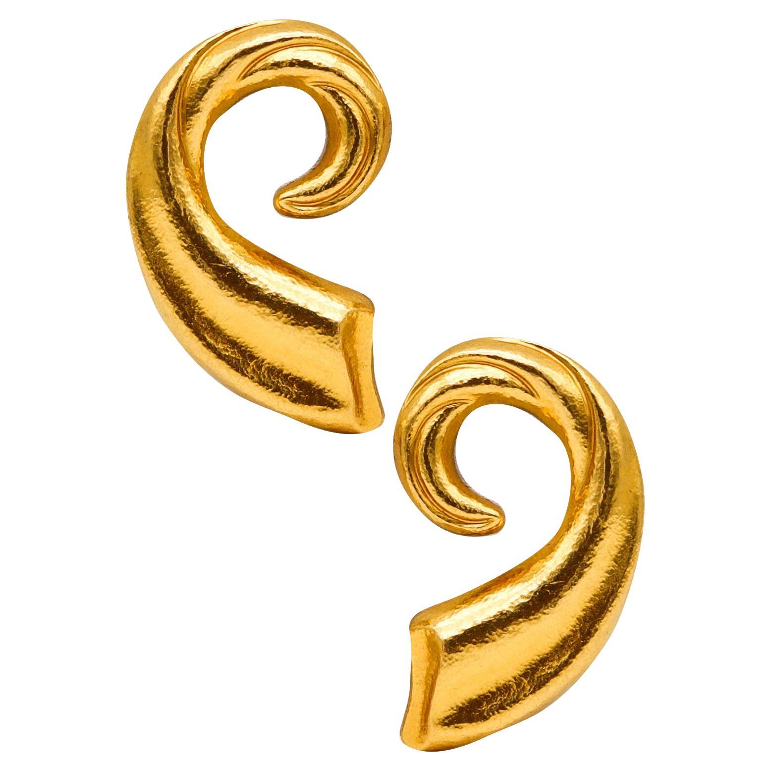 Michael Good Large Free Form Figure Eight Swirl Earrings at 1stDibs ...