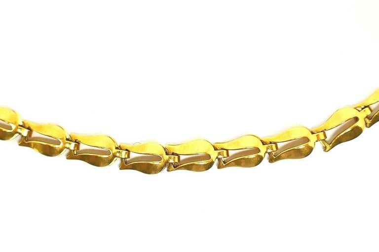 Lalaounis Yellow Gold Tulip Link Chain Necklace at 1stDibs