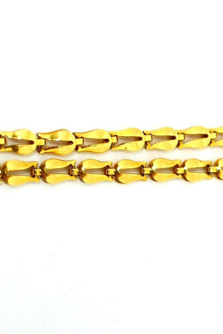 Lalaounis Yellow Gold Tulip Link Chain Necklace at 1stDibs