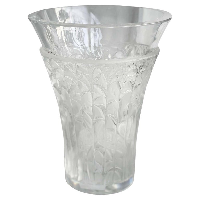 Lalique Clear Crystal Ibis Vase For Sale at 1stDibs