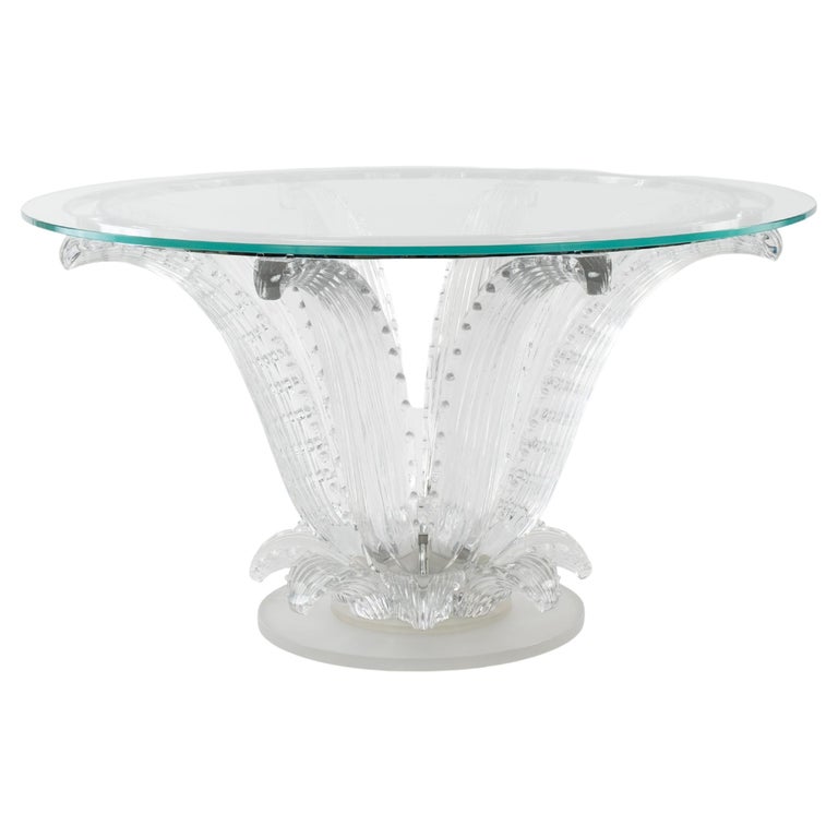 Lalique Crystal Cactus Dining Table Base For Sale at 1stDibs
