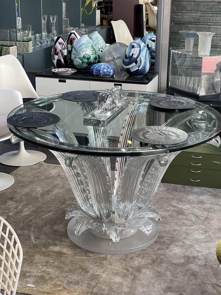 Lalique Crystal "CACTUS" Table For Sale at 1stDibs