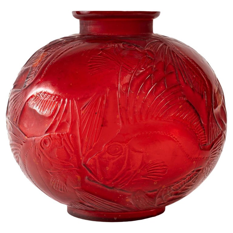 Lalique "Fish" Vase at 1stDibs