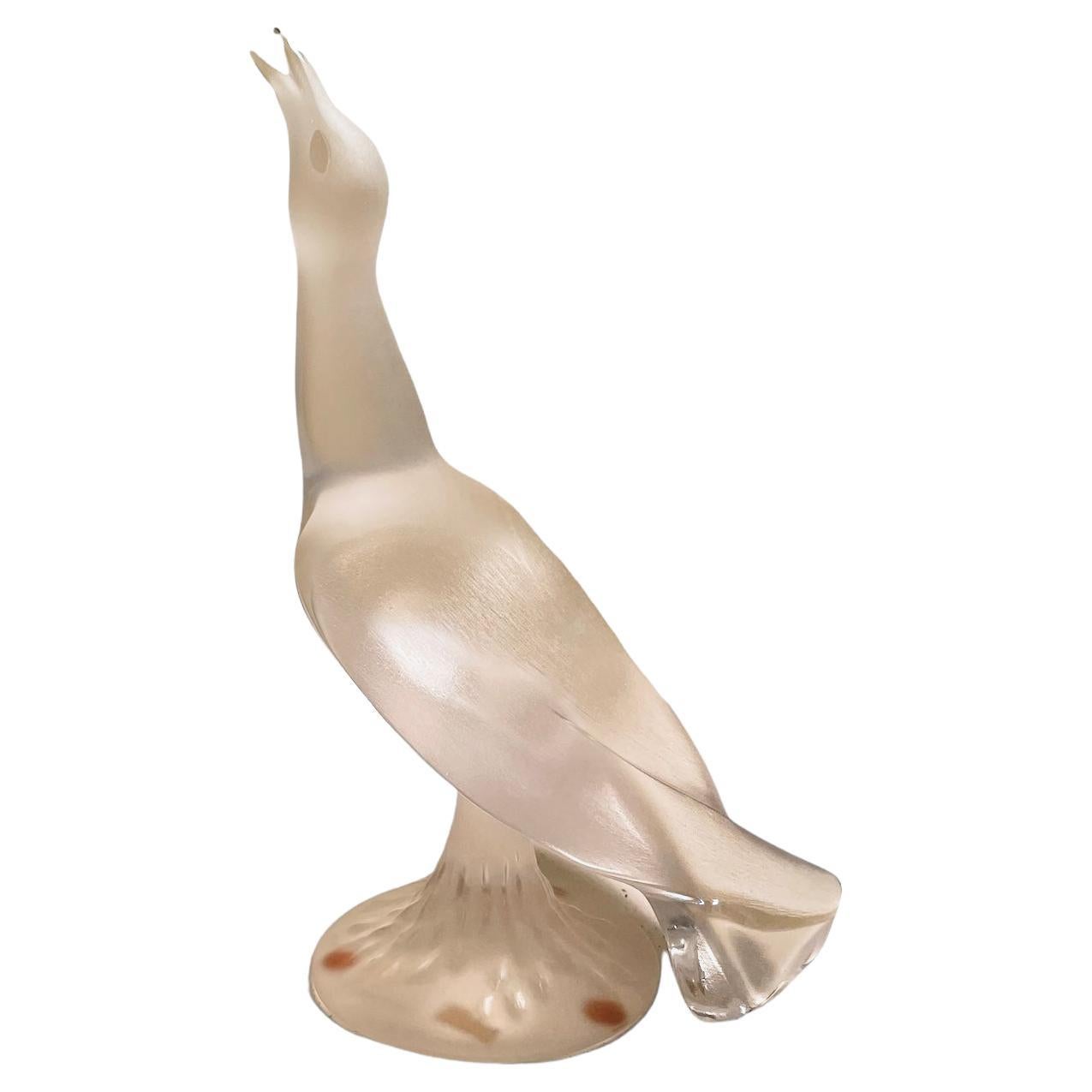 Lalique France Frosted Crystal “Tang” Horse Sculpture For Sale at 1stDibs