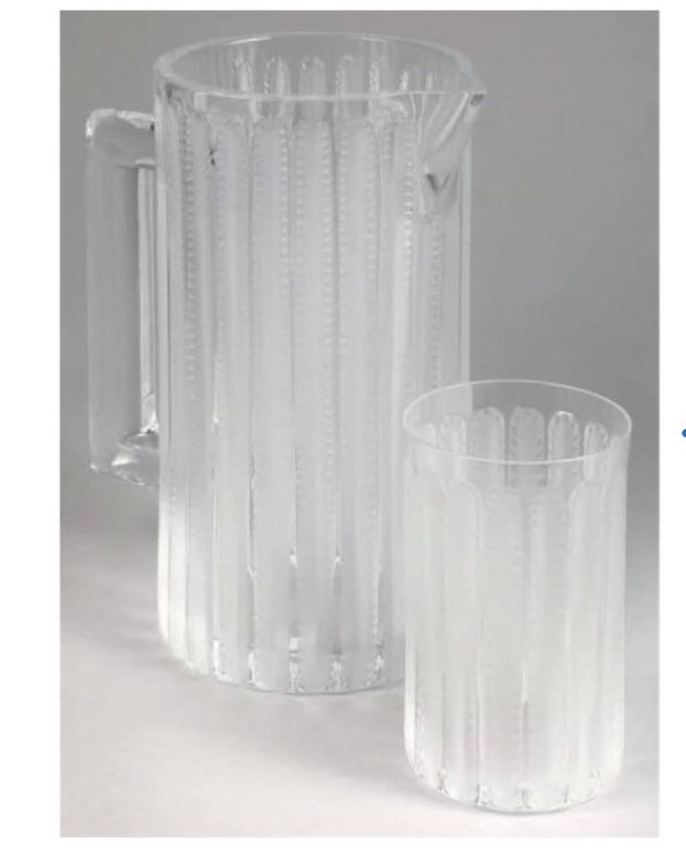 Lalique France "Jaffa" Lemonade Service, Pitcher and Six Glasses at 1stDibs