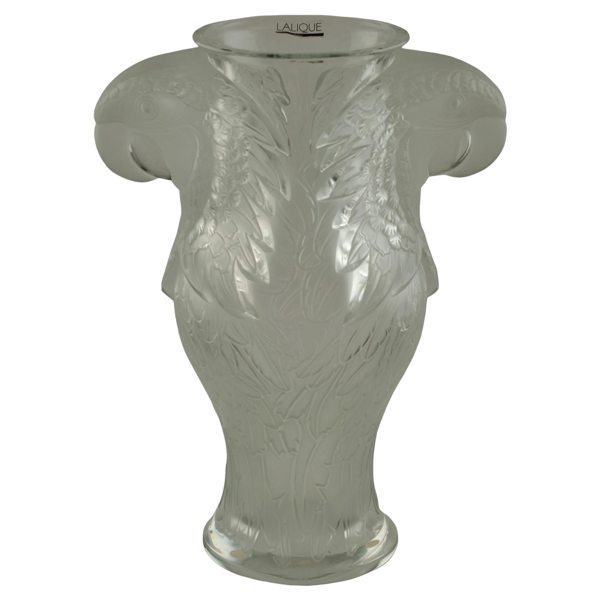 Lalique Limited Edition Poseidon Vase with Amber Seahorse Motif at ...