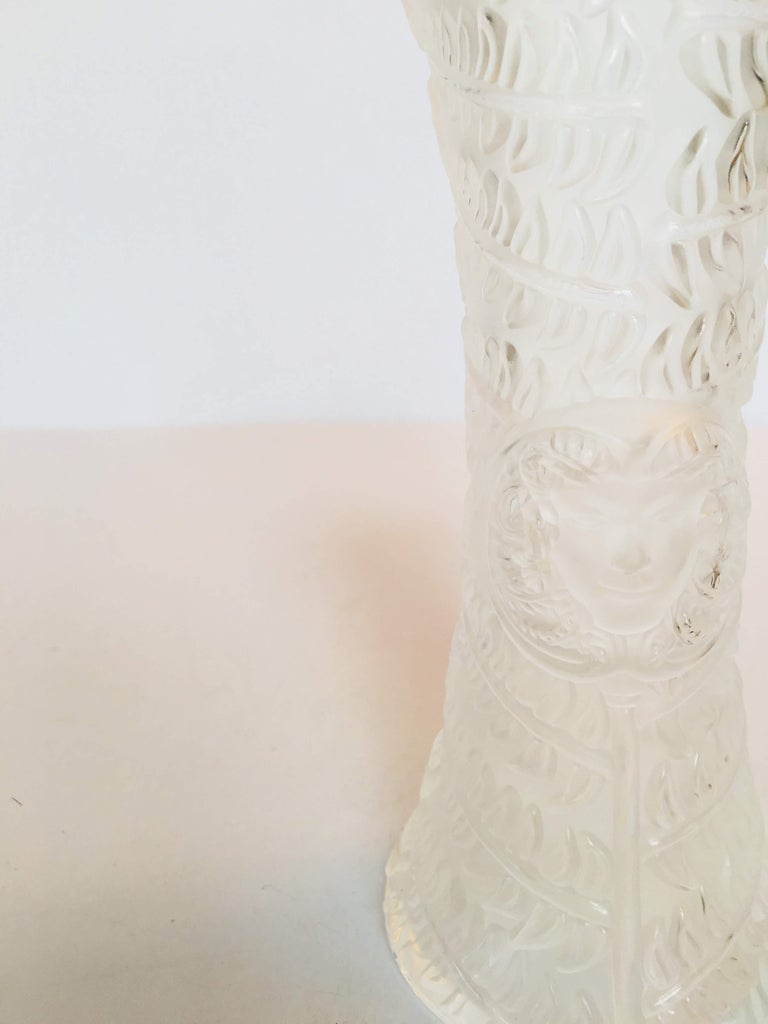 Lalique "Mask de Femme" Vase at 1stDibs