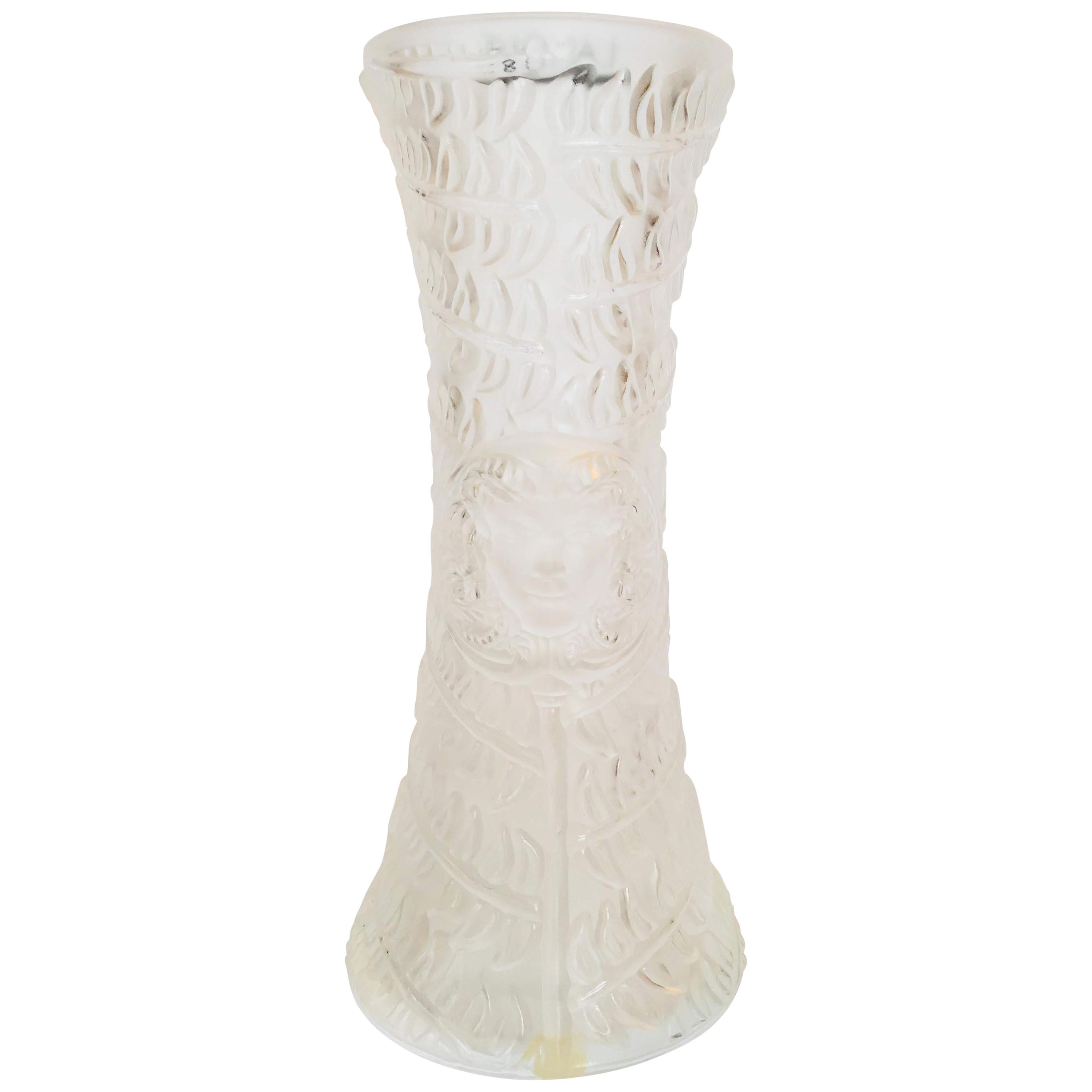 Lalique "Mask de Femme" Vase at 1stDibs