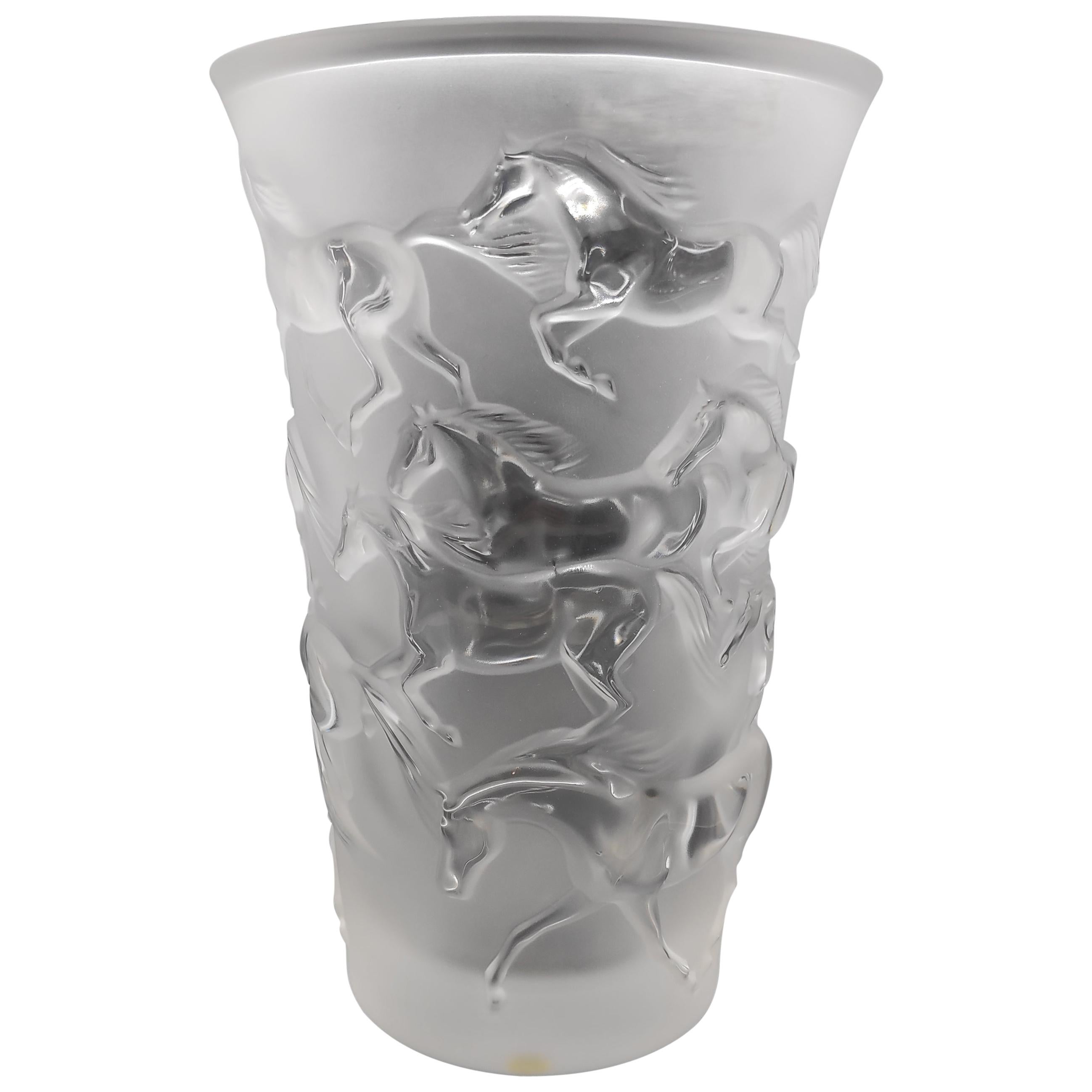 Lalique Mustang Vase at 1stDibs