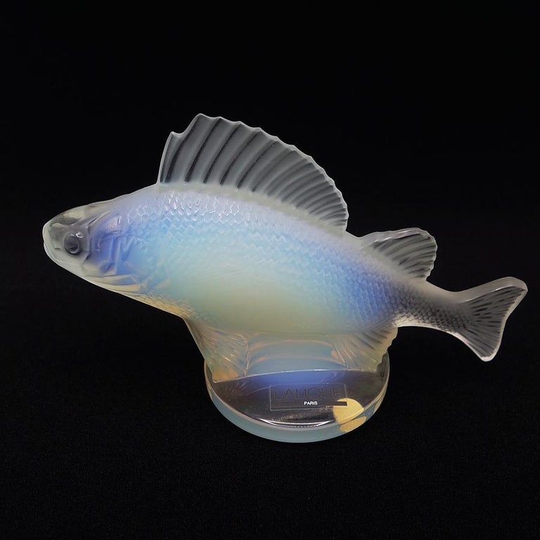 Lalique "Perche" Opalescent Crystal Fish Mascot or Paperweight, France ...
