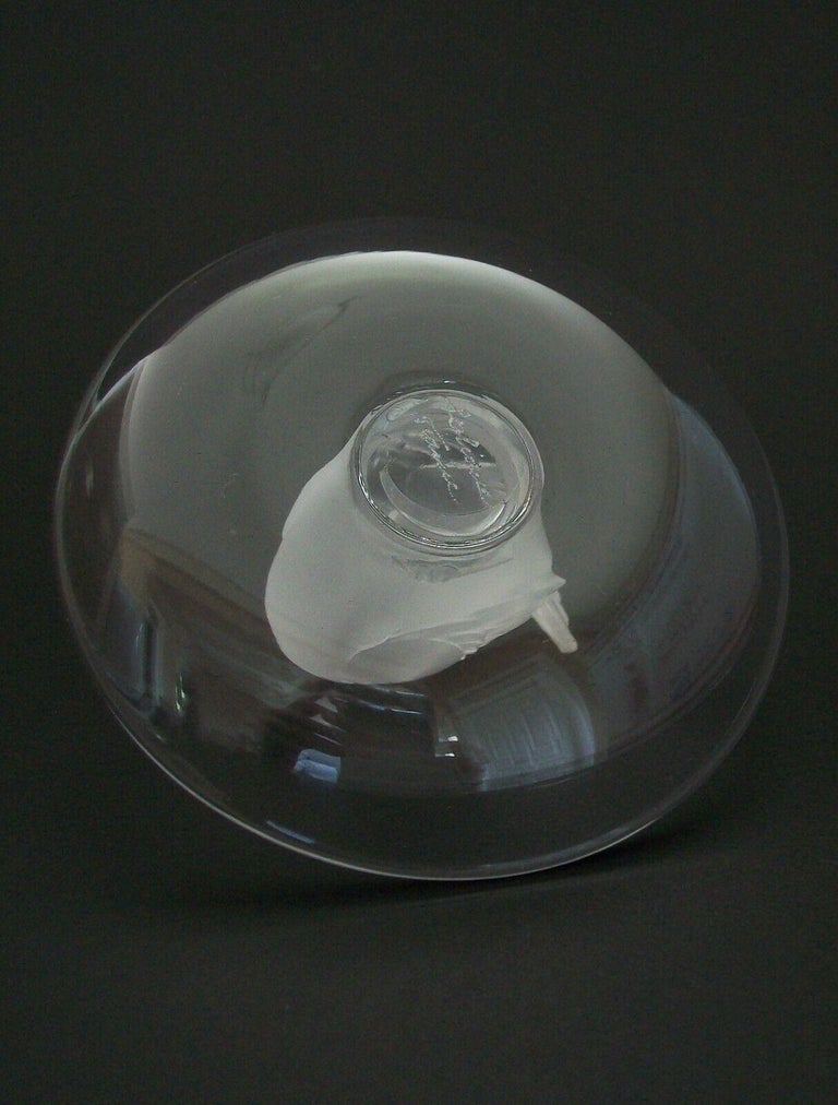 Lalique, 'Pinson' - Frosted Crystal Ring Holder, France, Late 20th ...