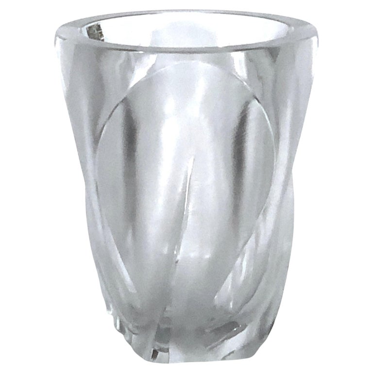 Lalique, Polished and Frosted Crystal Glass Model Ingrid from 60s For ...