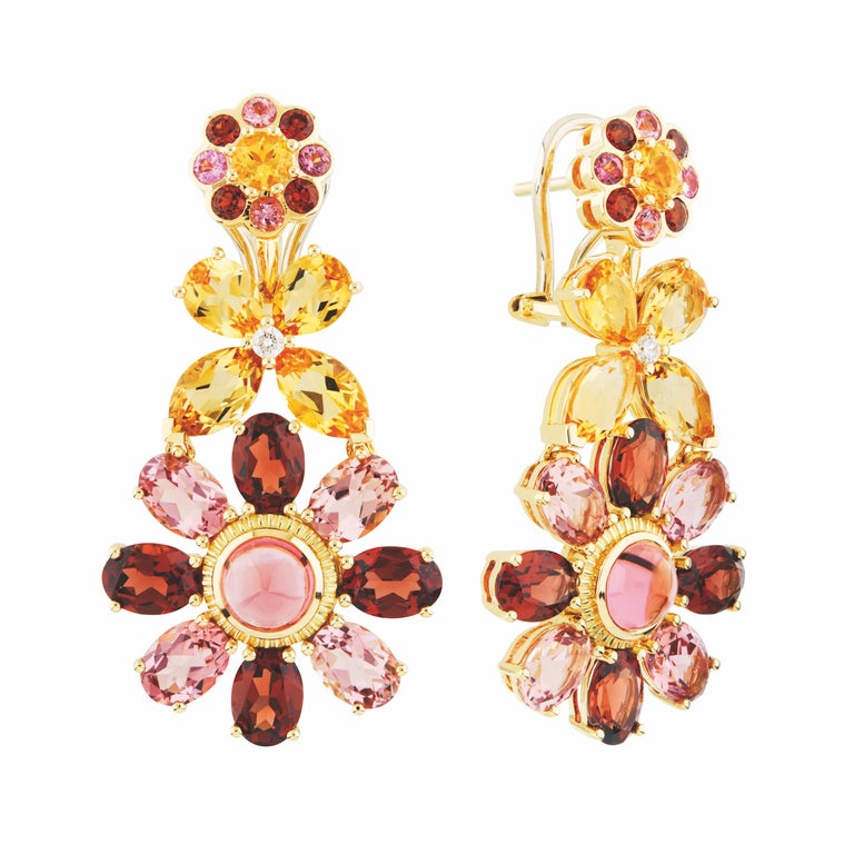 LALIQUE Psyche's Wings Earrings Yellow Gold For Sale at 1stDibs