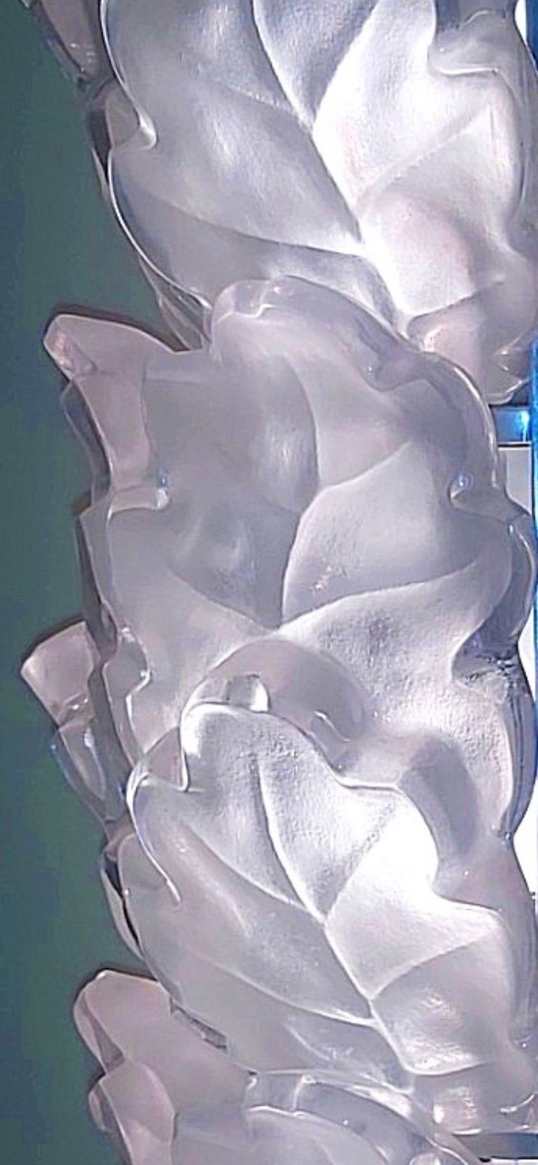 Lalique Wall Lighting Model Chêne! 3 Level Chrome, France, 2000 For ...