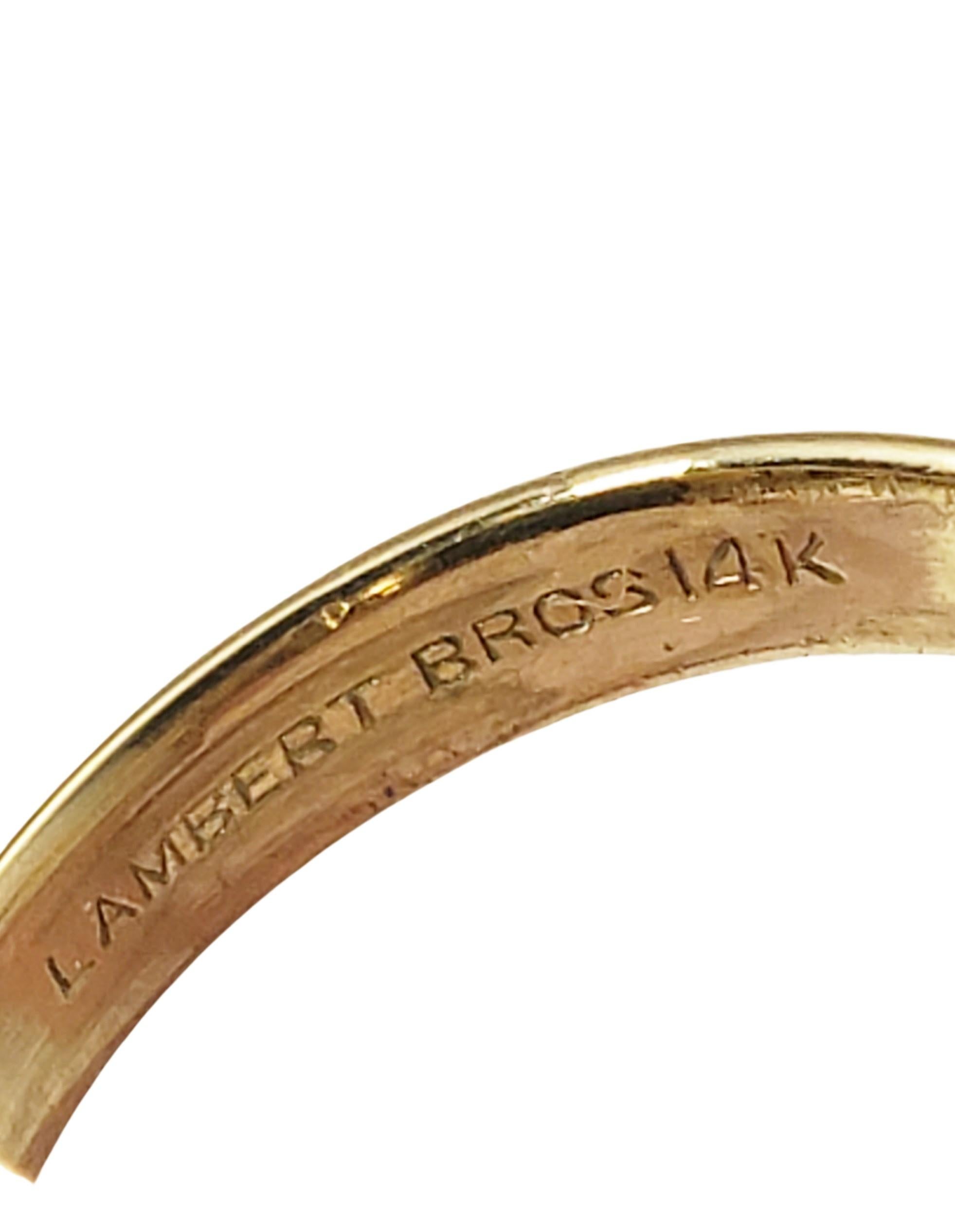 Lambert Bros, 14 Karat Yellow Gold and Gemstone Ring at 1stDibs