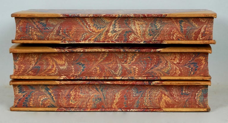 Lambs Works 5 Leather Bound Volumes with Marbleized Endpapers and ...