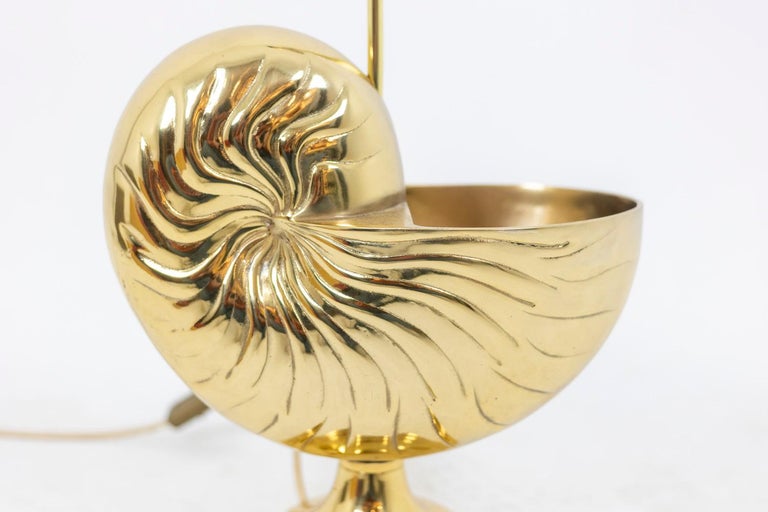 Lamp Nautilus in Gilt Bronze, 1970s For Sale at 1stDibs
