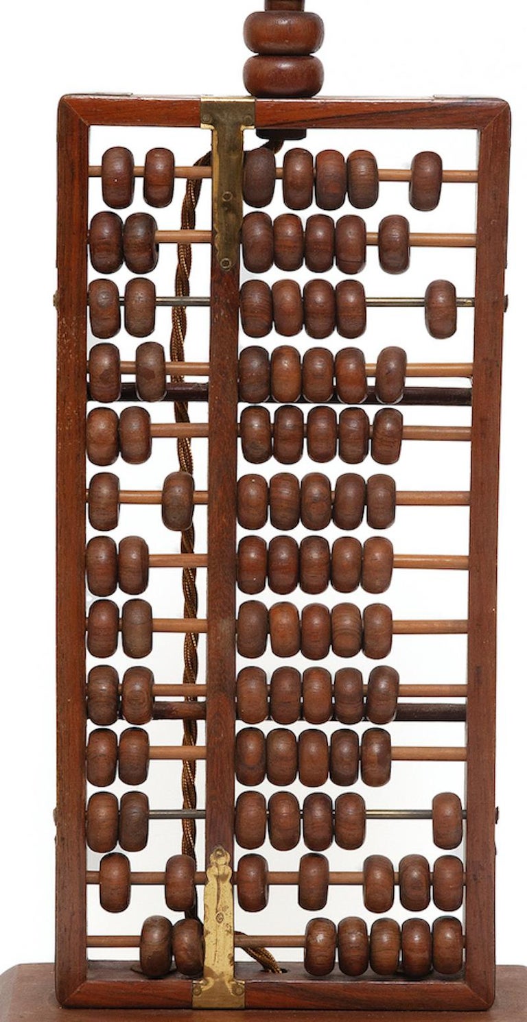 Lampentisch, Abacus, Suanpan, chinesisches Zifferblatt, 13 Stangen, 2 Himmel, 5 Erdperlen im ...