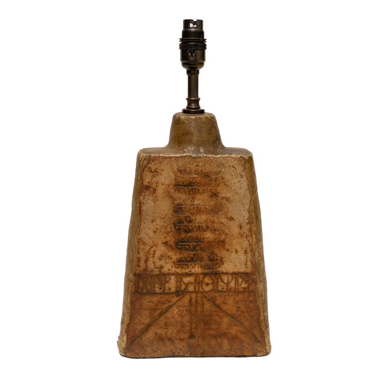 Lamp Table Alan Wallwork Tablet Stoneware Tablet Impressed Incised ...