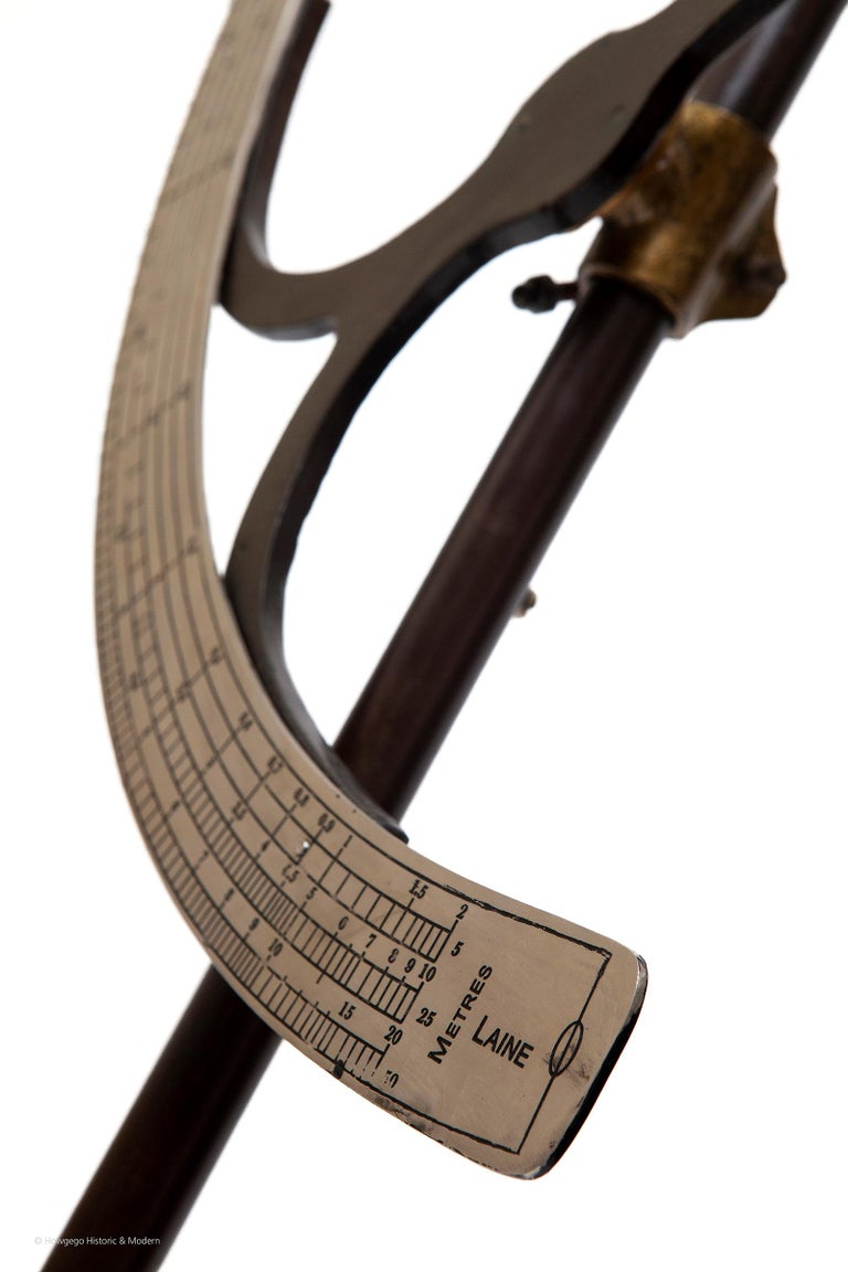 Lamp Table Vintage Measuring Tool Upcycled For Sale at 1stDibs