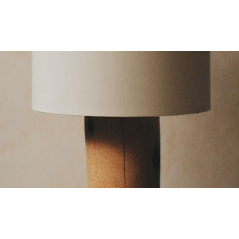 Lamp with Solid Wood Base of Soap and Linen Screen by Daniel Orozco For ...