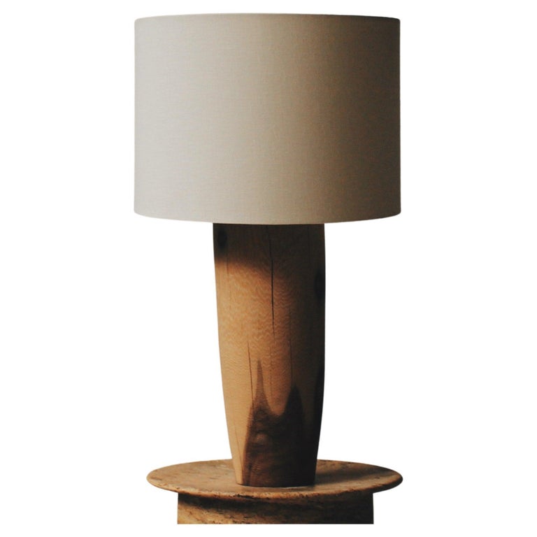 Lamp with Solid Wood Base of Soap and Linen Screen by Daniel Orozco For ...