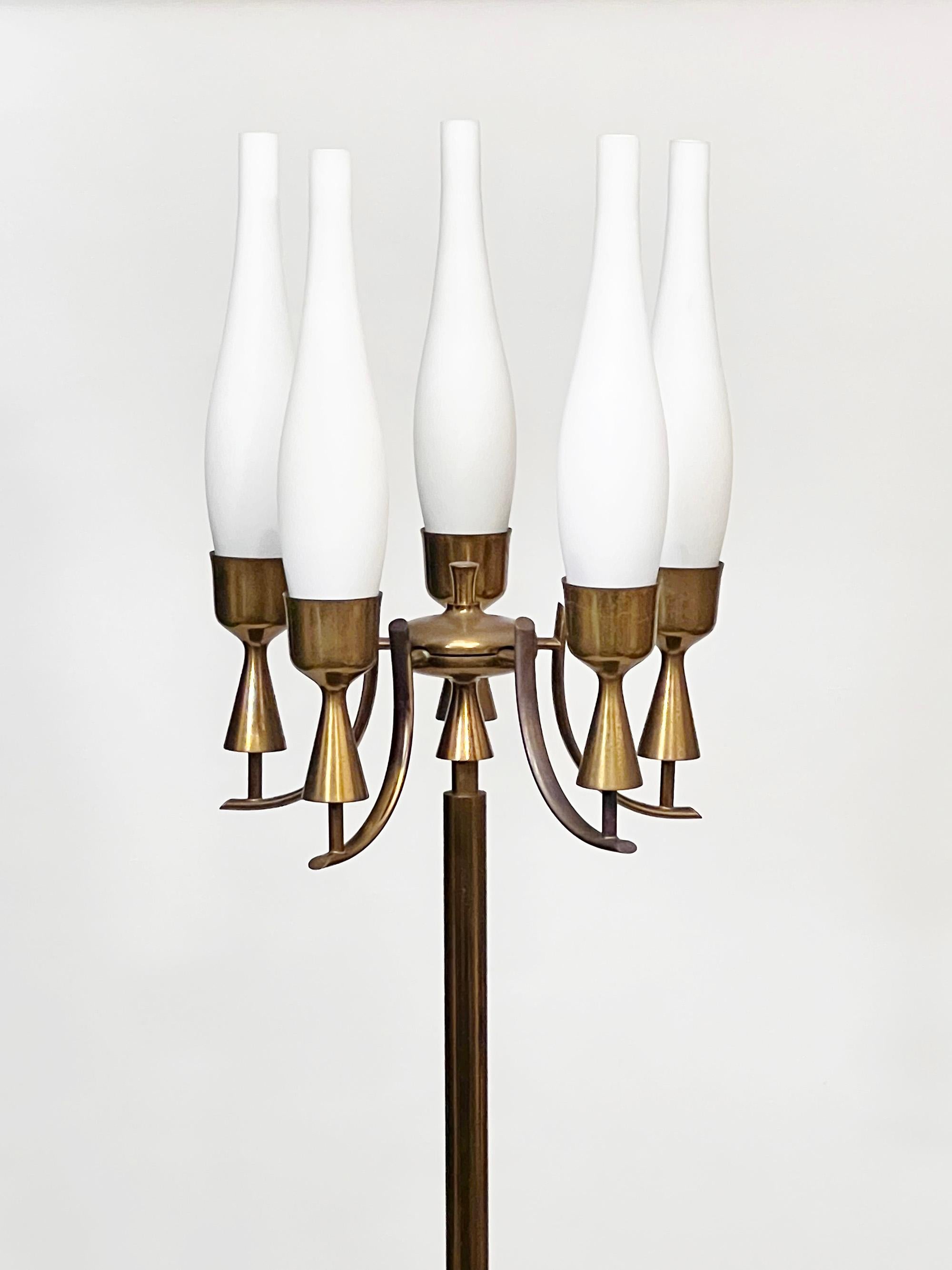 Floor lamp design Angelo Lelii for Arredoluce For Sale at 1stDibs