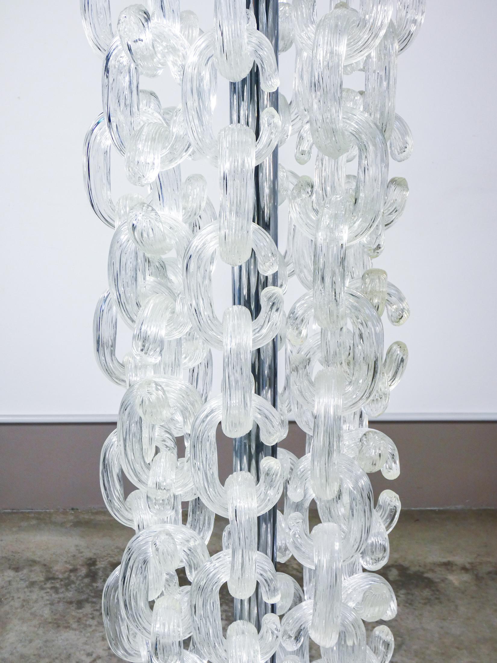 F.lli TOSO design floor lamp, blown glass diffusers. Italy, ca 1970 For ...