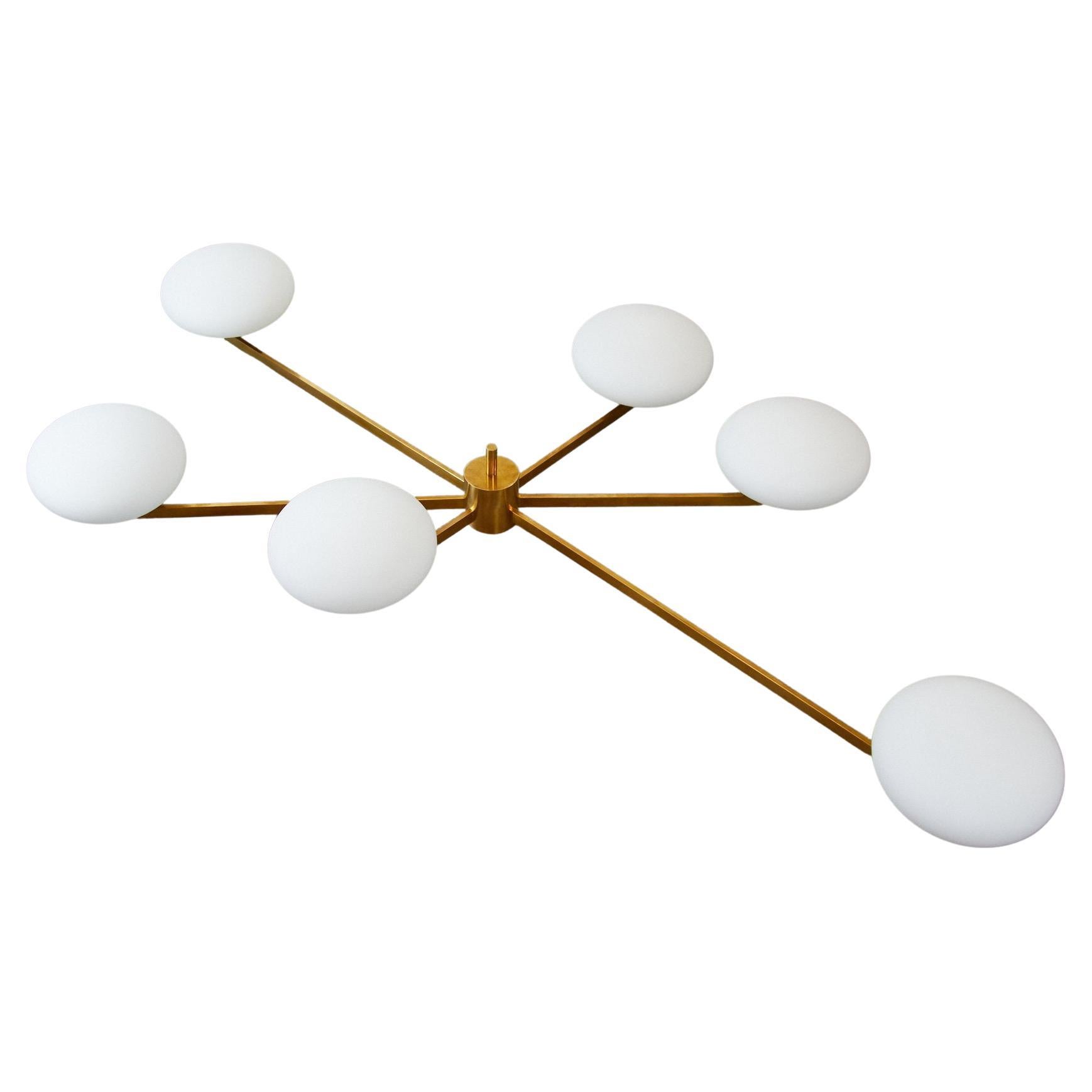 Angelo Lelii brass "Stella" lamp for Arredoluce 1950s style For Sale at ...