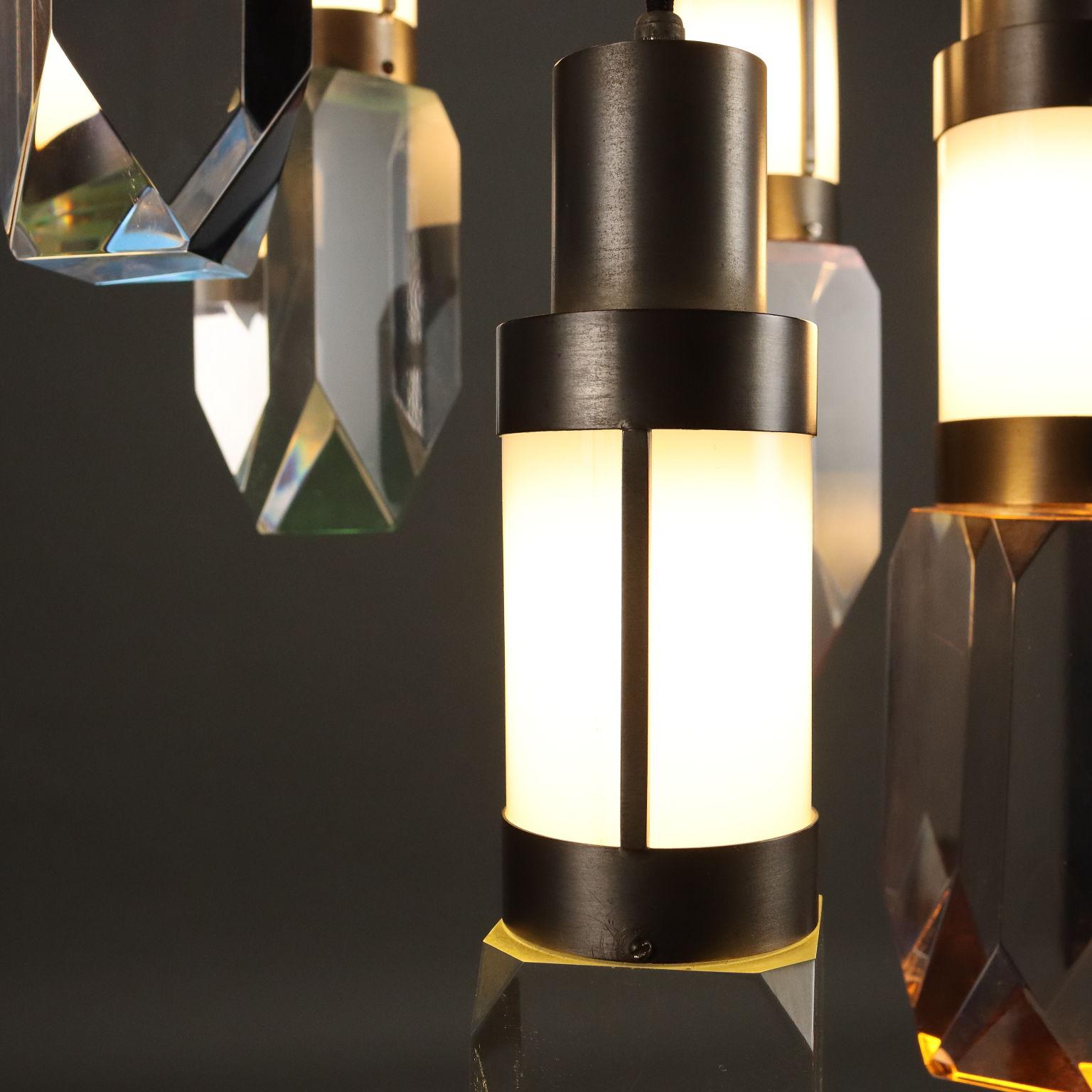 Chandelier with five pendants 1970s For Sale at 1stDibs