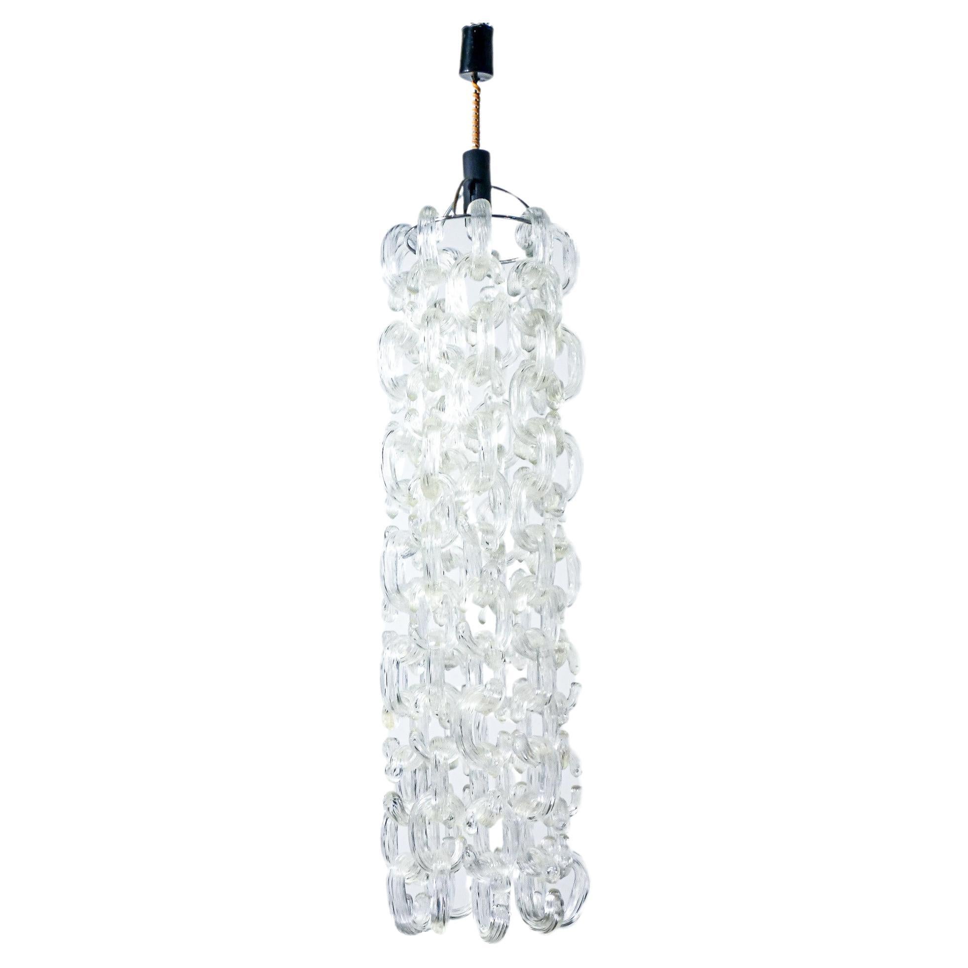 F.lli TOSO design chandelier, blown glass diffusers. Italy, 1970s For ...