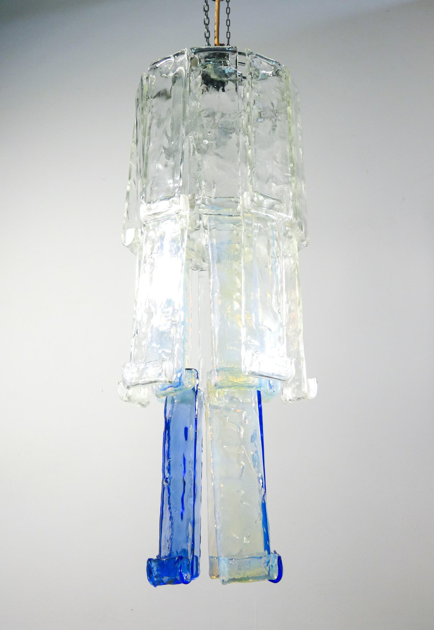 F.lli TOSO design chandelier, blown glass diffusers. Murano. Italy ...