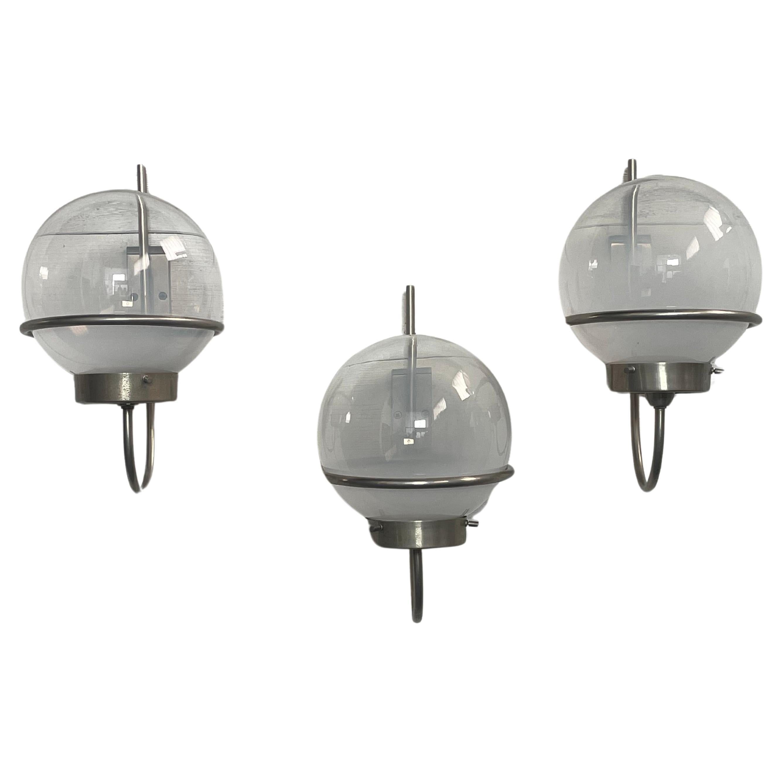 1970s wall lamps aluminum and glass For Sale at 1stDibs