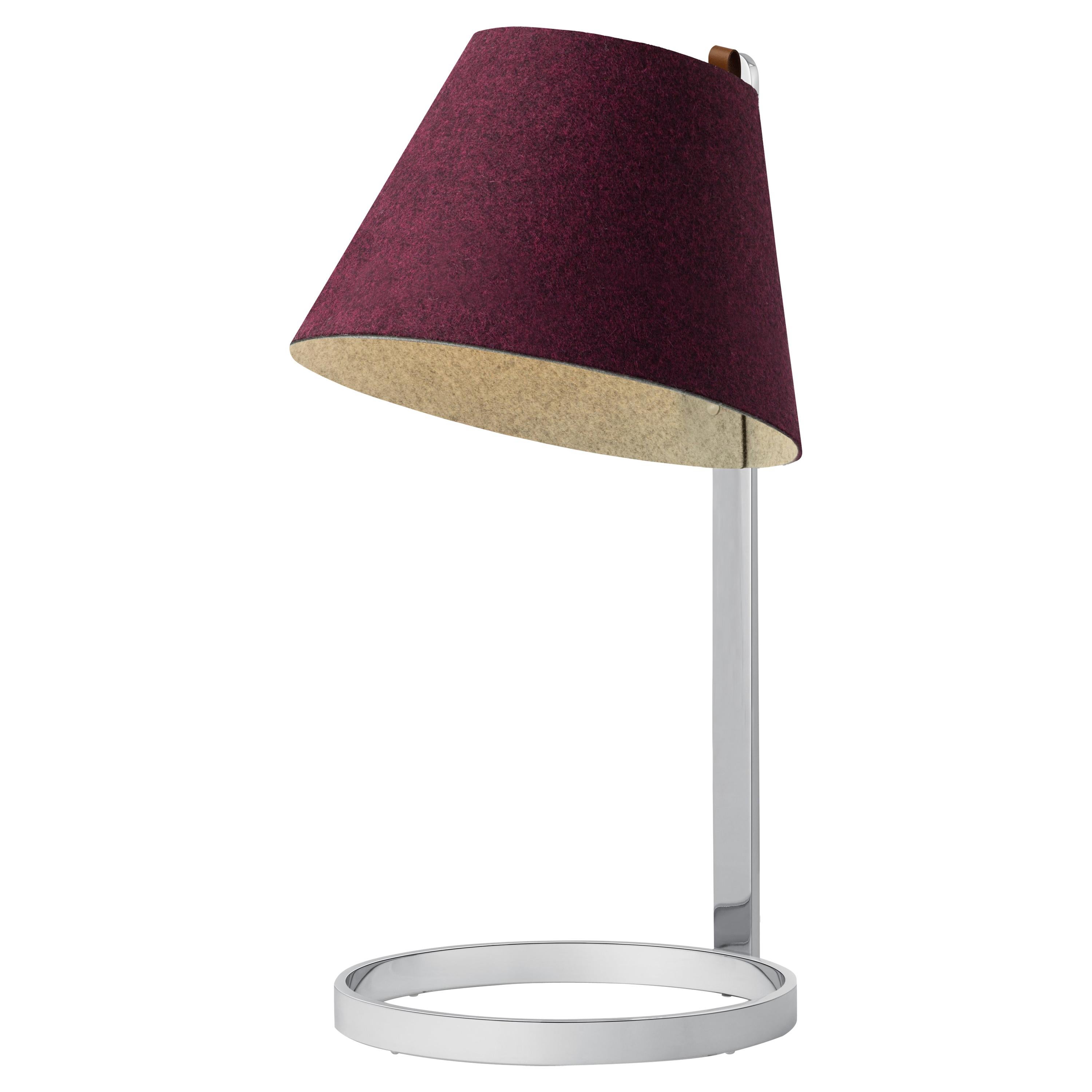 Lana Small Table Lamp in Plum and Grey with Chrome Base by Pablo ...