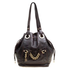 Lancel Black Leather Handbag With Buckle Handle, 1950s at 1stdibs