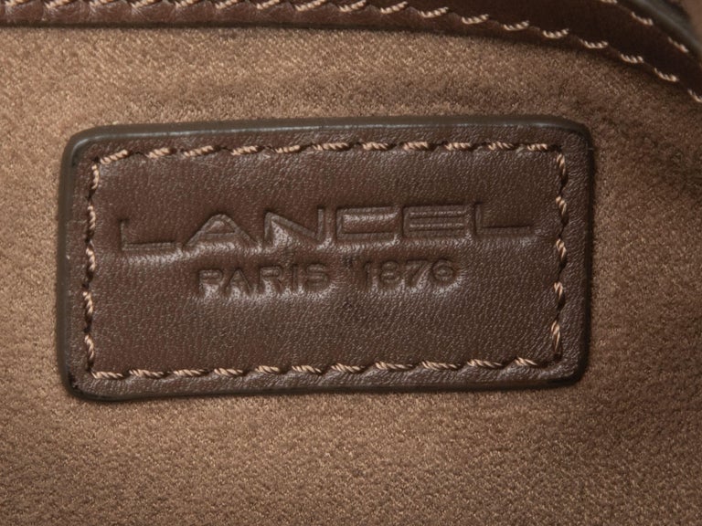 Lancel Taupe Brown Leather Bucket Bag For Sale at 1stDibs