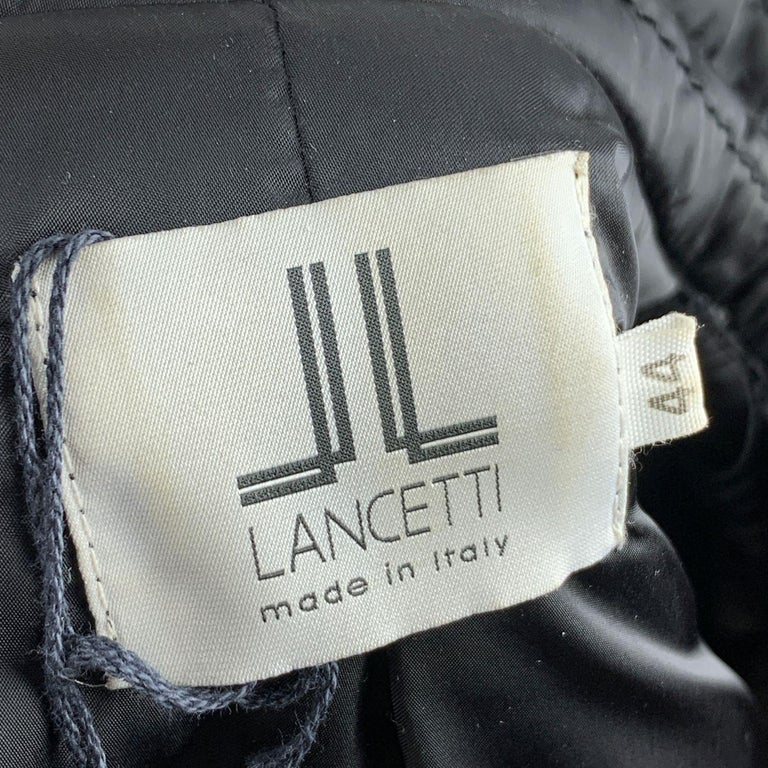 Lancetti Black Nylon Quilted Light Padded Jacket Size 44 IT For Sale at ...
