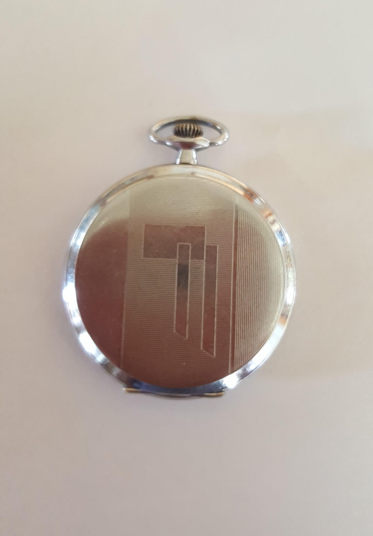 Lanco Pocket Watch 1950s, Chrome Case, Working, Slim Modern Design For ...